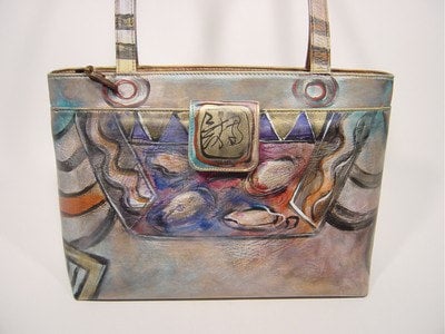 Jane Yoo HB 540 SHIA Hand Painted Leather Handbag | BuyLeatherBags